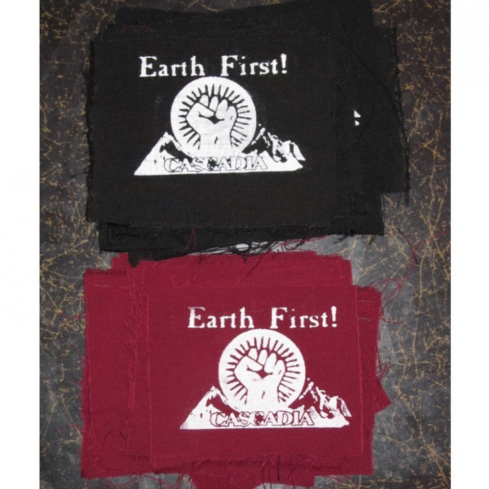 Earth First Cascadia Patch - Red and/or Black - earth liberation punk ...